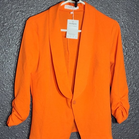 Sunfaynis | Jackets & Coats | Sunfaynis Orange Light Weight Jacket ...